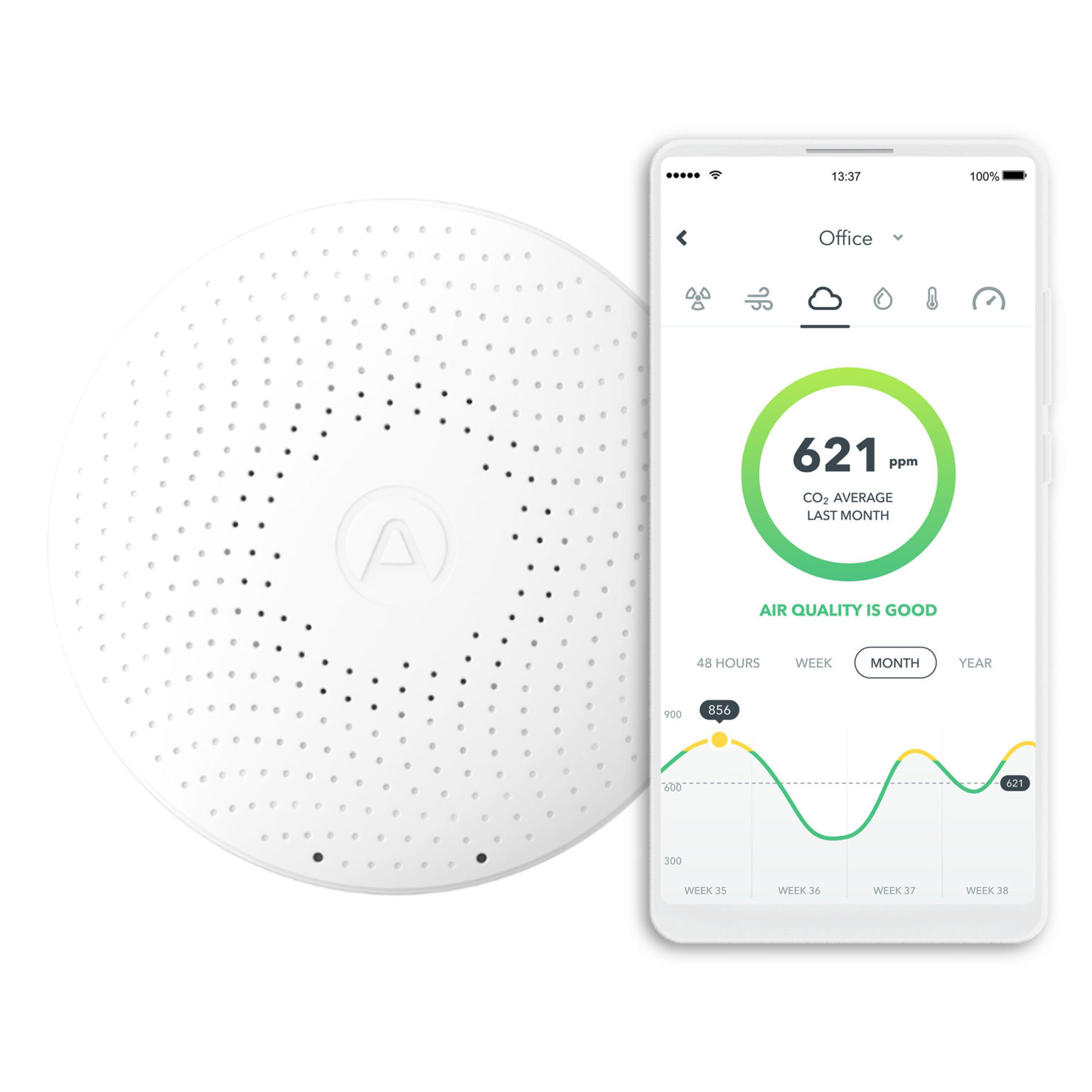IFA: Airthings Wave Plus, luchtsensor met radon detectie - GadgetGear.nl